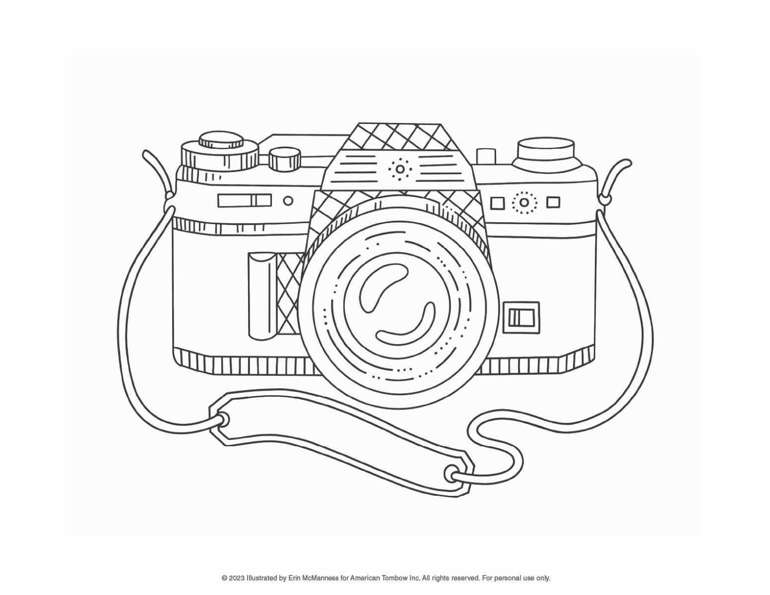 Neutral Artwork Coloring Worksheet – Tombow USA