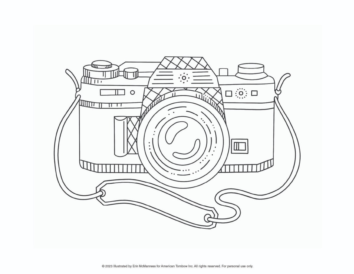 Neutral Artwork Coloring Worksheet – Tombow USA